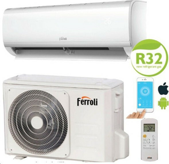 Ferroli Diamant S 12 Κλιματιστικό Inverter 12000 BTU A++/A+ με Ιονιστή ...